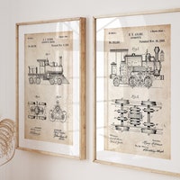 Vintage Steam Locomotive Art, Printable Railroad, Railway, Steam Train ...