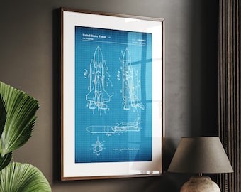 Space Shuttle Blueprint Wall Art Space Gift A2 A3 A4 Unframed - Etsy