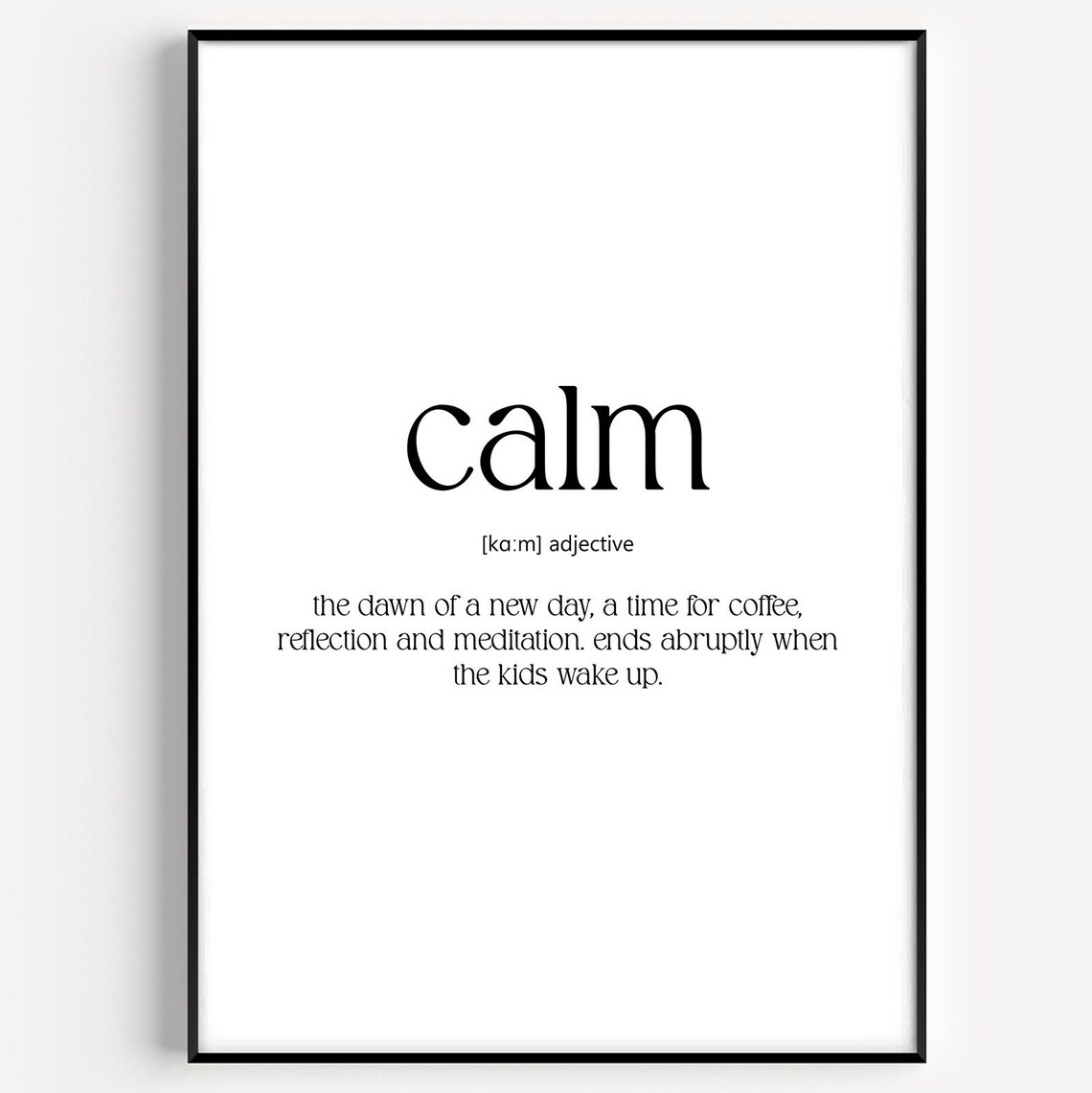 Calm Definition Print - Etsy
