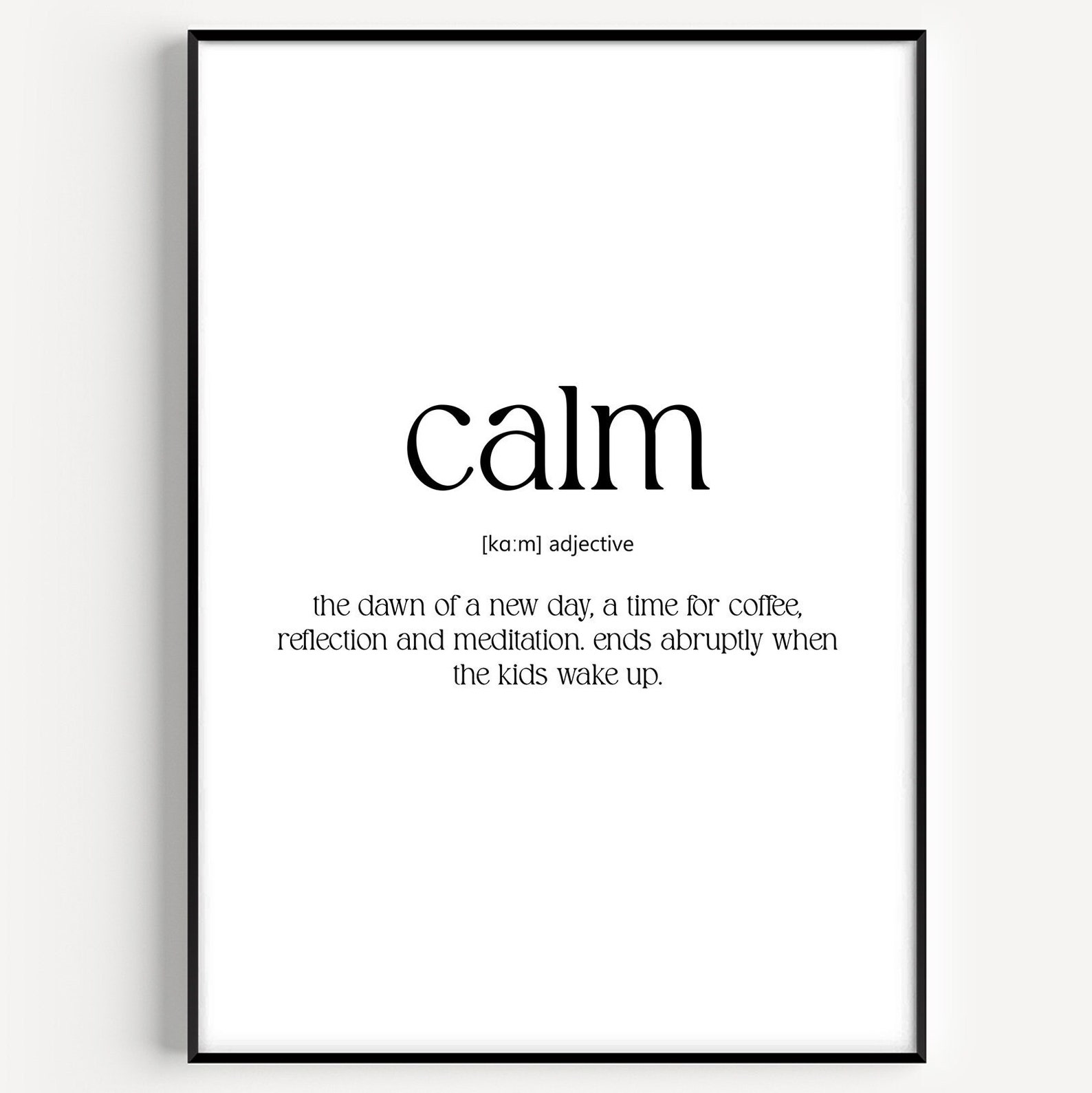 Calm Definition Print - Etsy