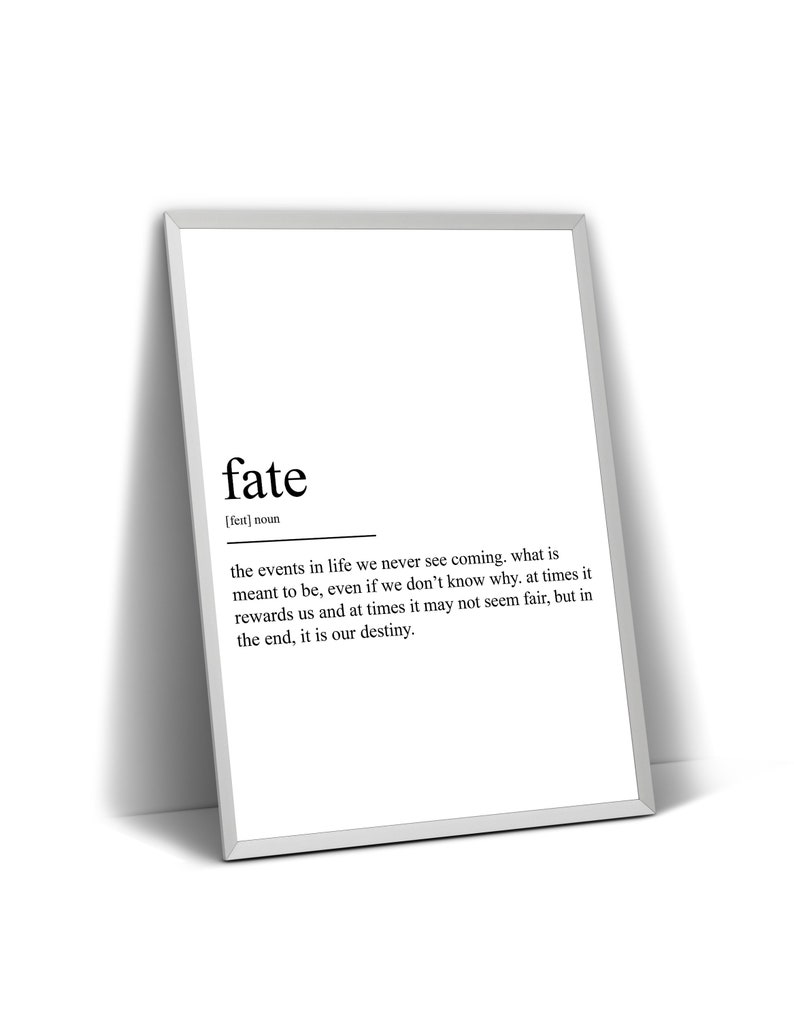 Fate Definition Print | Etsy