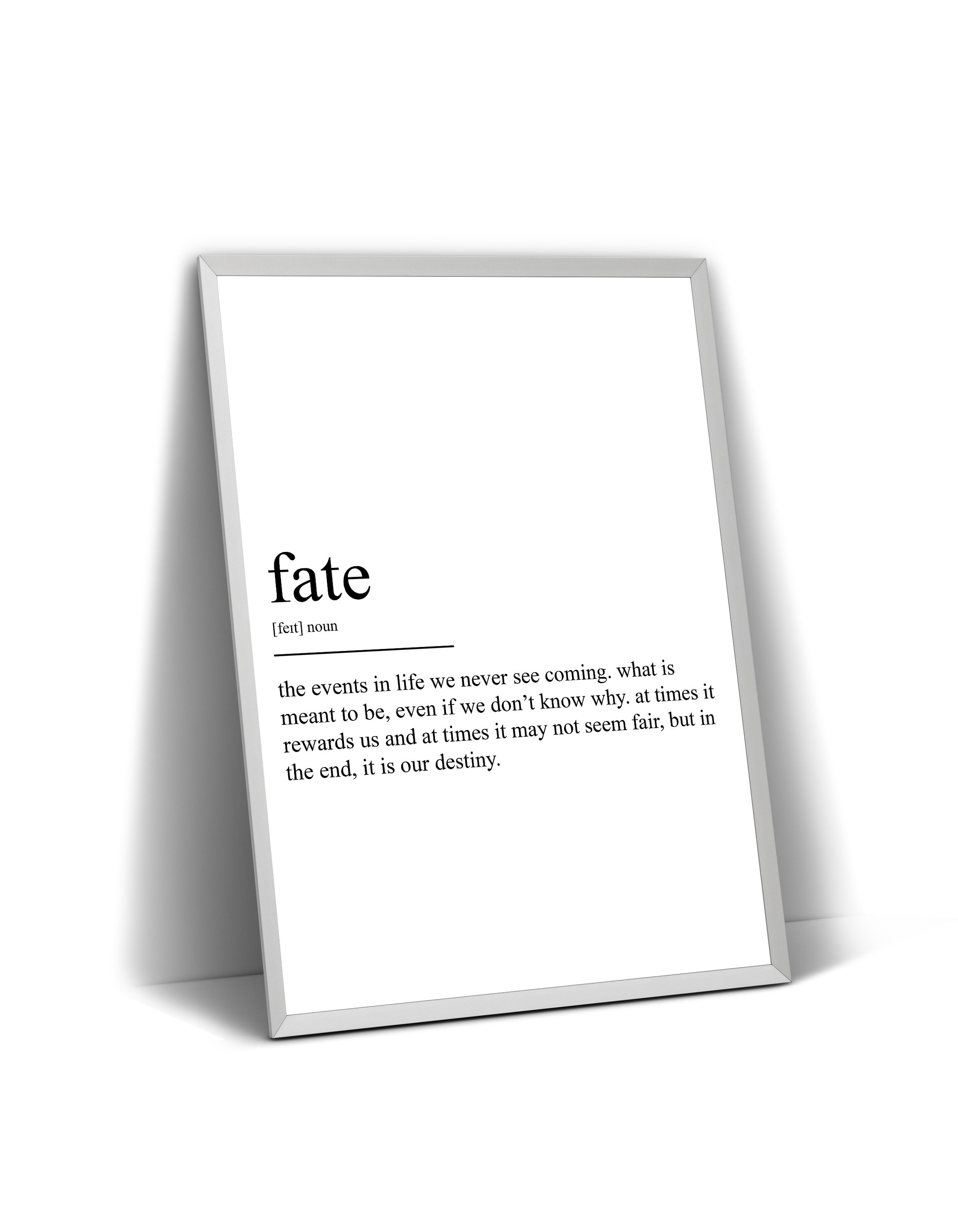 Fate Definition Print | Etsy