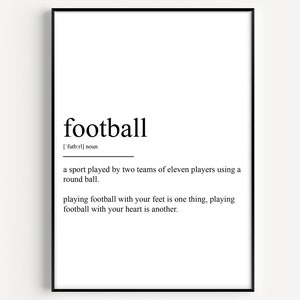 Football Definition Print - Etsy UK