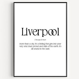 Liverpool Definition Print - Etsy UK