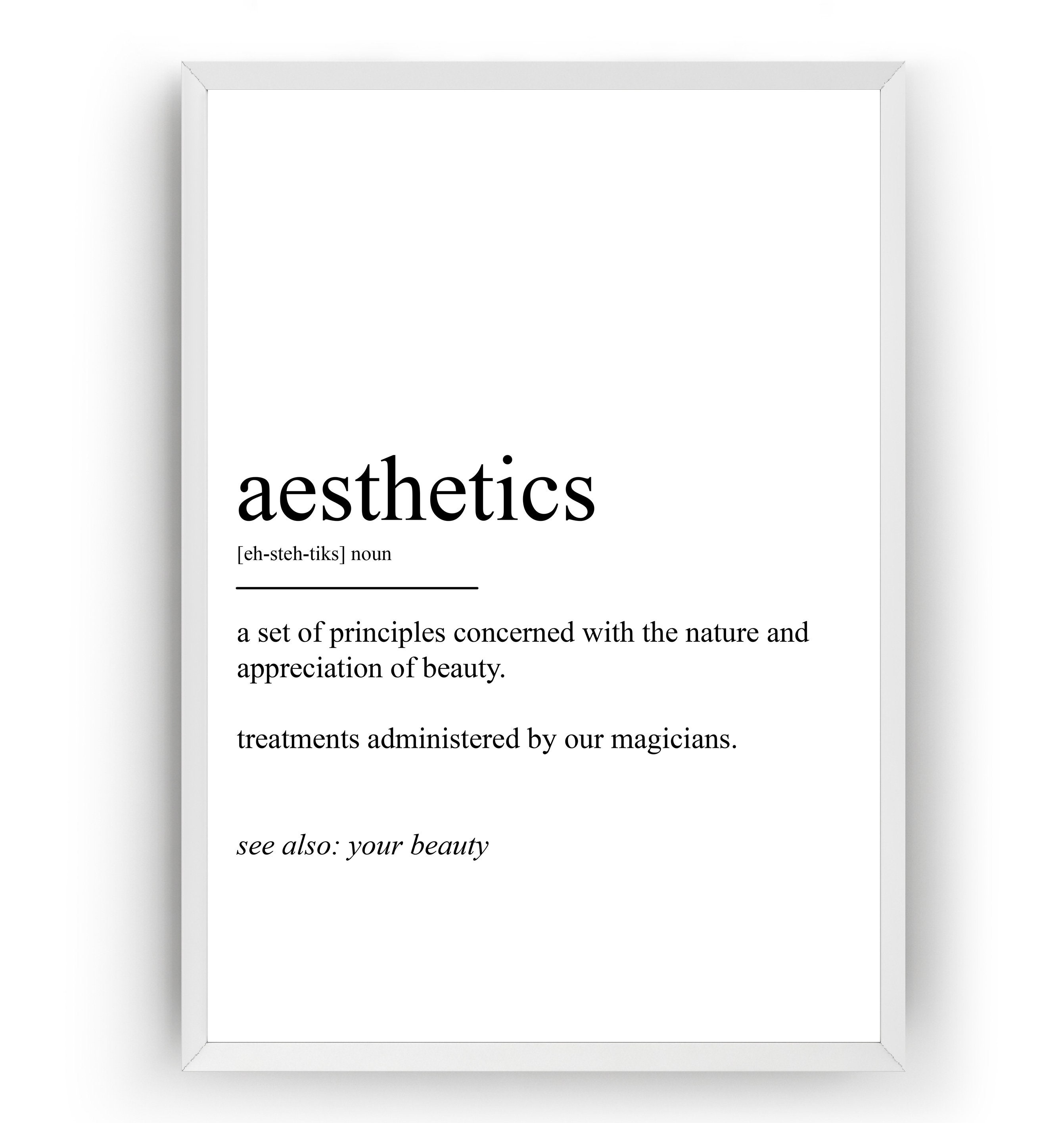 Aesthetics Definition Print - Etsy UK