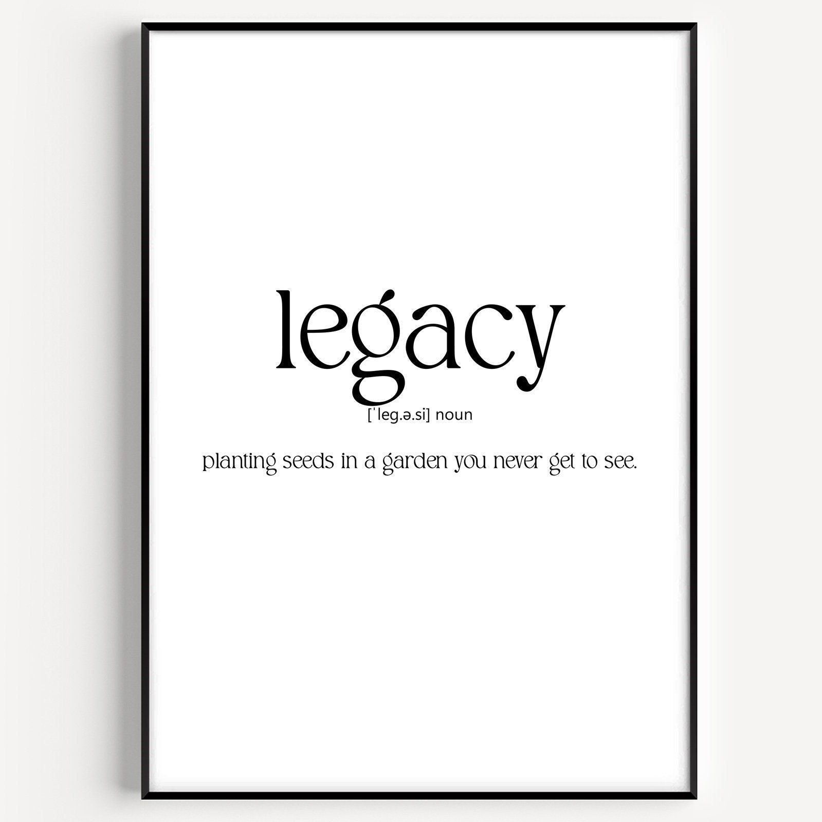 Legacy Definition Print - Etsy