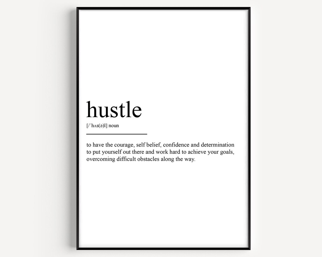 Hustle Definition Print - Etsy