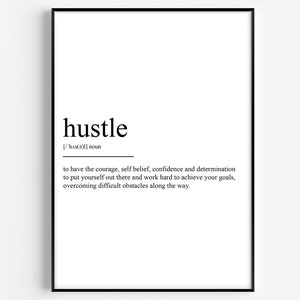 Hustle Definition Print - Etsy
