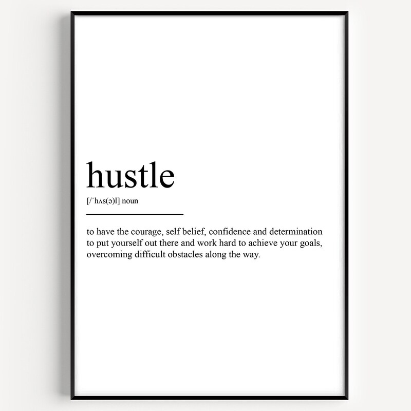 Hustle Poster - Etsy