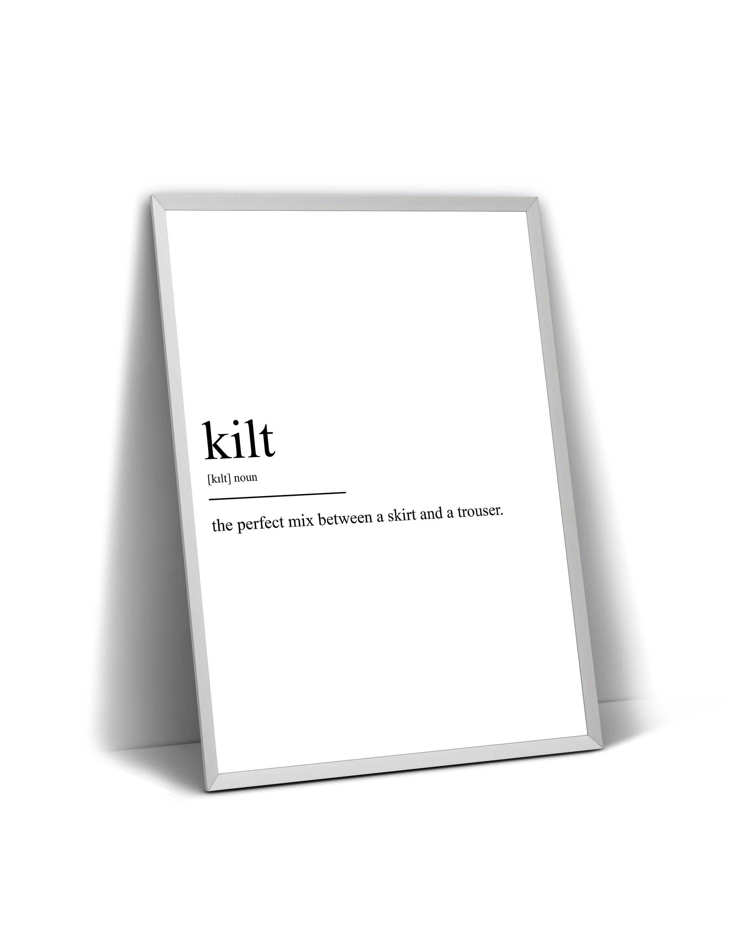 Kilt Definition Print | Etsy