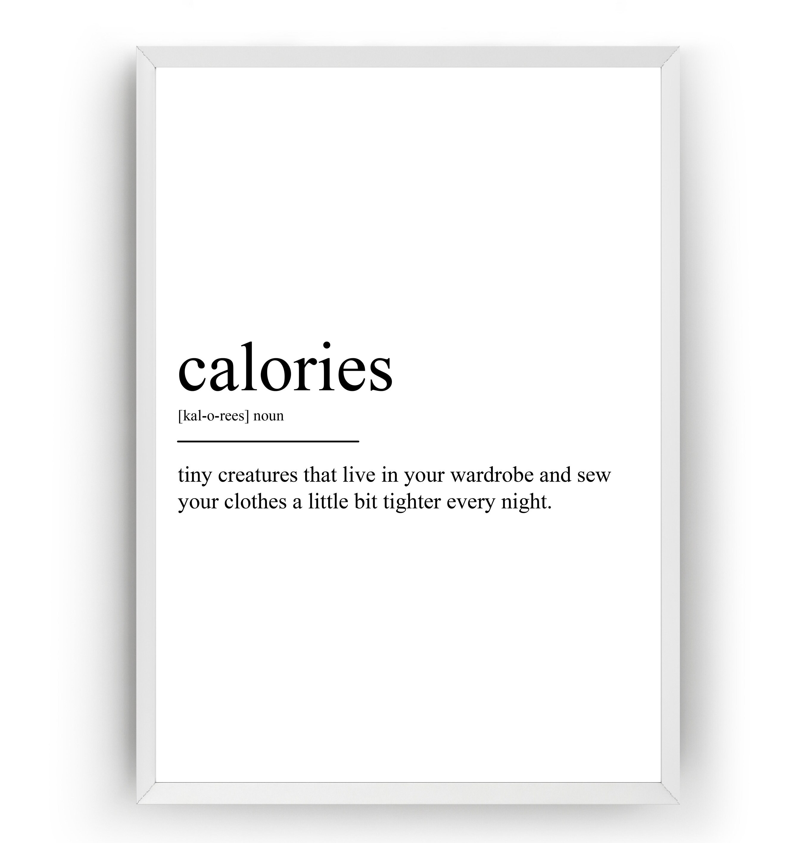 Calories Definition Print Version 2 | Etsy