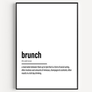 Brunch Definition Print - Etsy