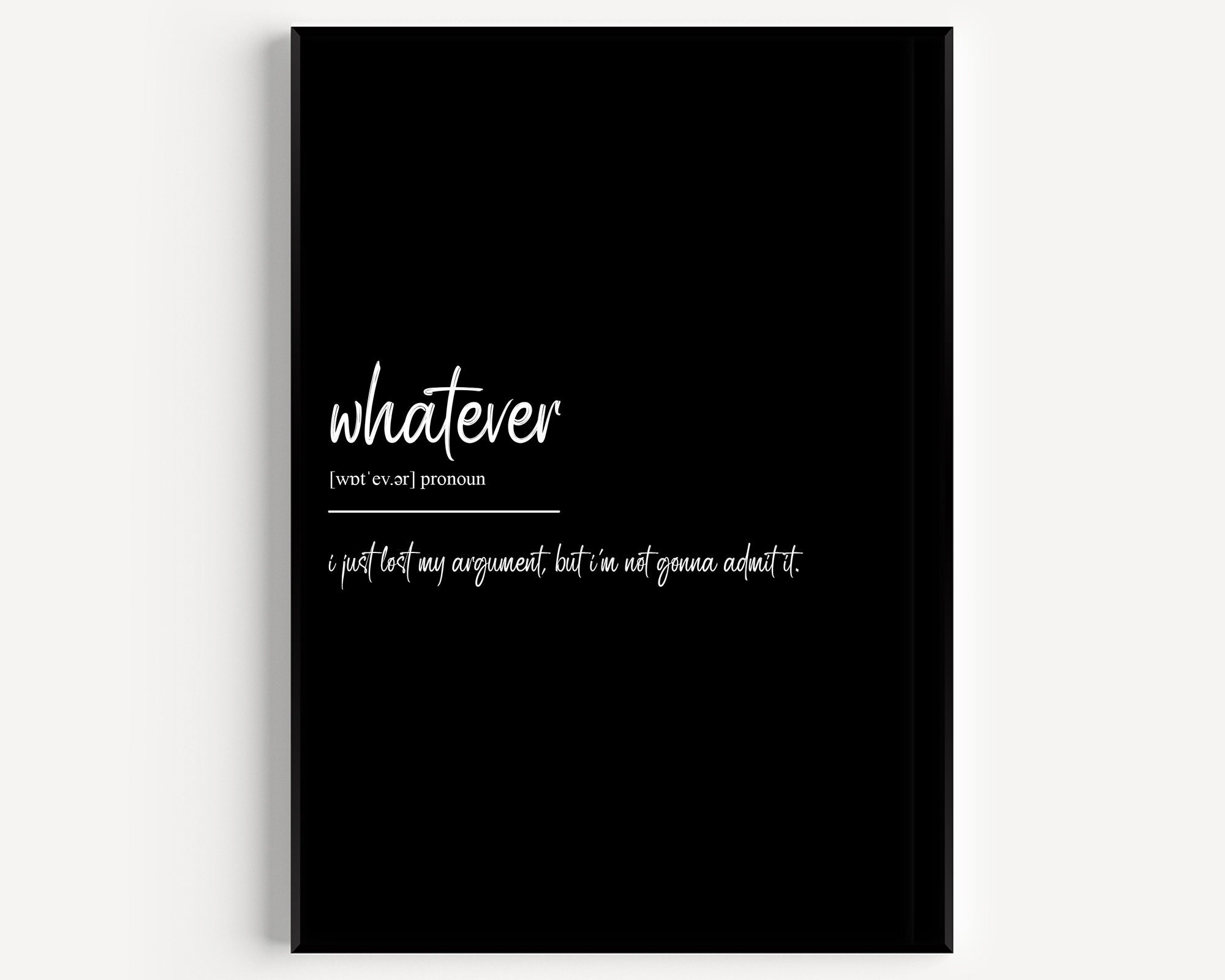 Whatever Definition Print - Etsy