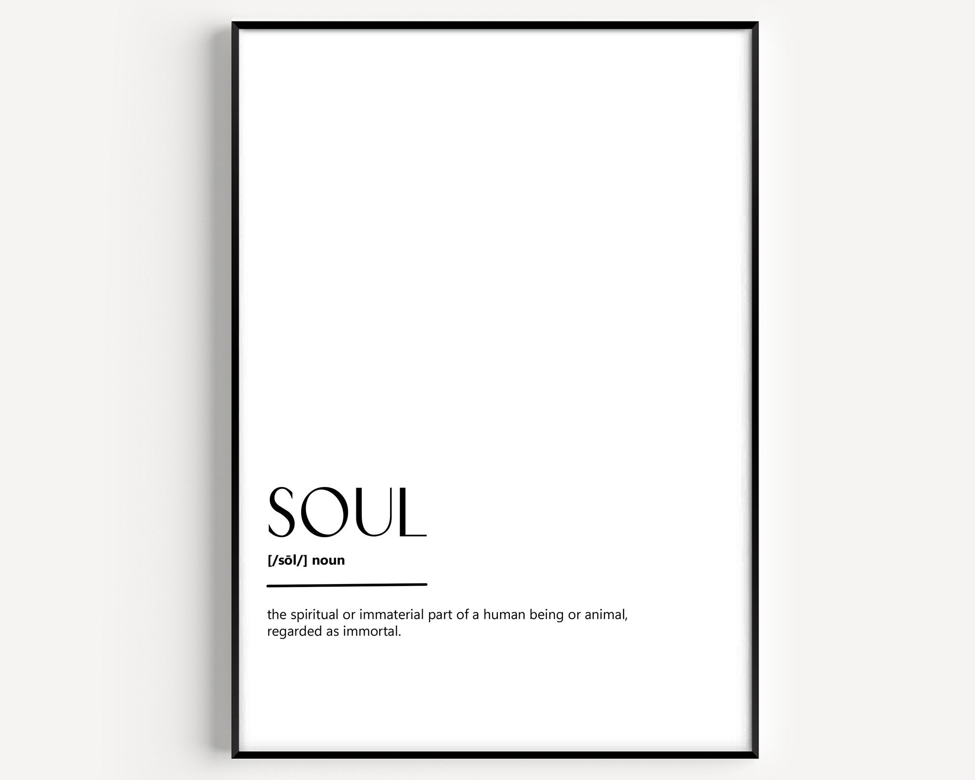 Soul Definition Print - Etsy