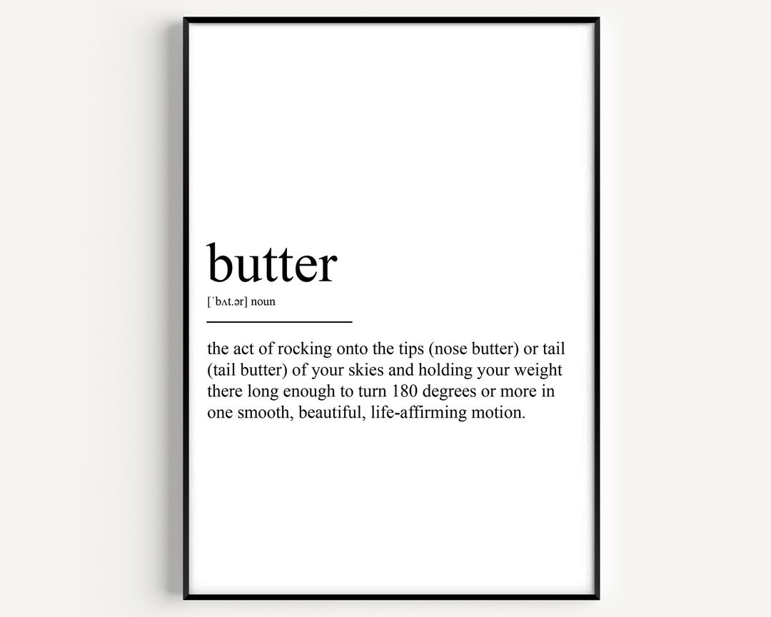 Butter Definition Print - Etsy