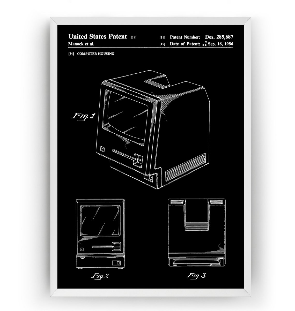 First Macintosh Computer 1985 Patent Print Wall Art Poster | Etsy