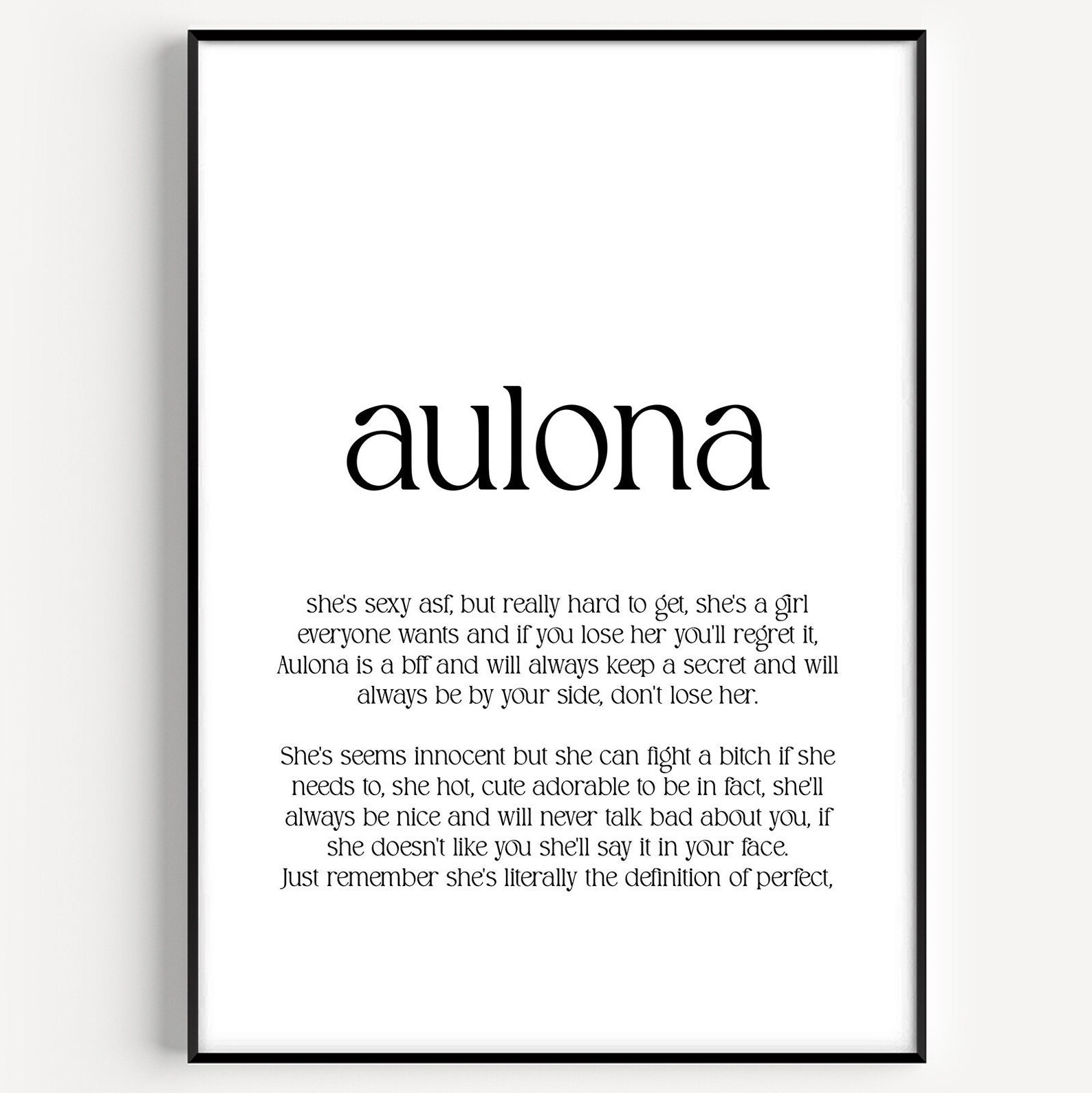 Aulona Definition Print - Etsy