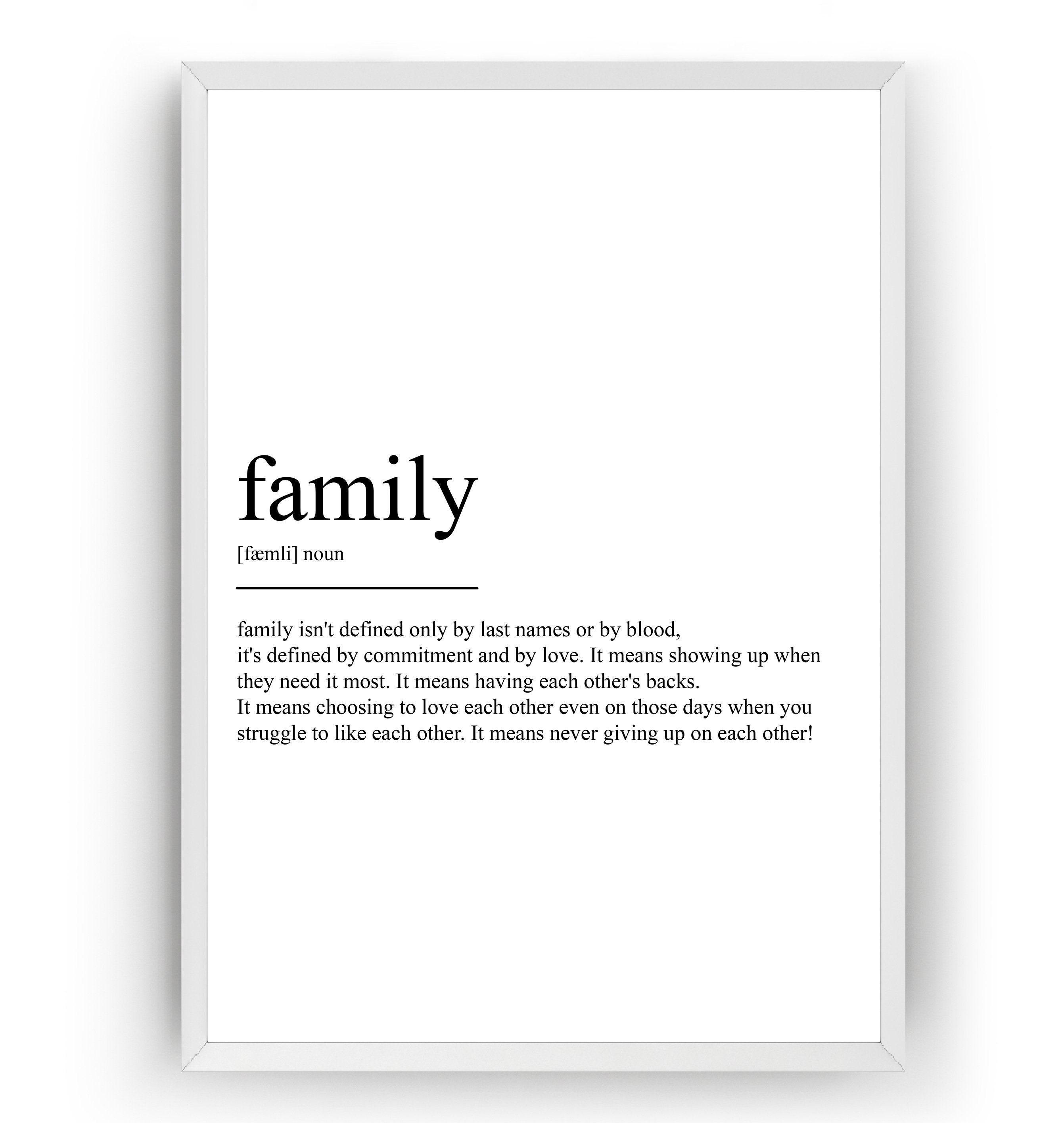 Family Definition Print Version 2 | Etsy UK