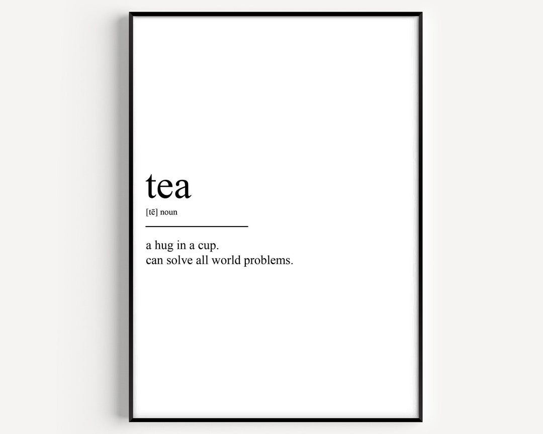 Tea Definition Print - Version 3 - Etsy