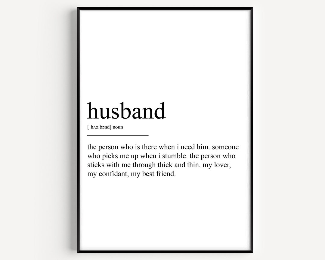 Husband Definition Print - Etsy