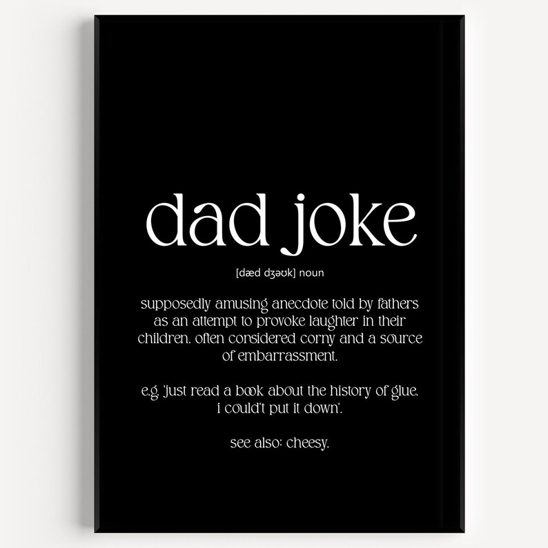 Dad Joke Definition Print - Etsy
