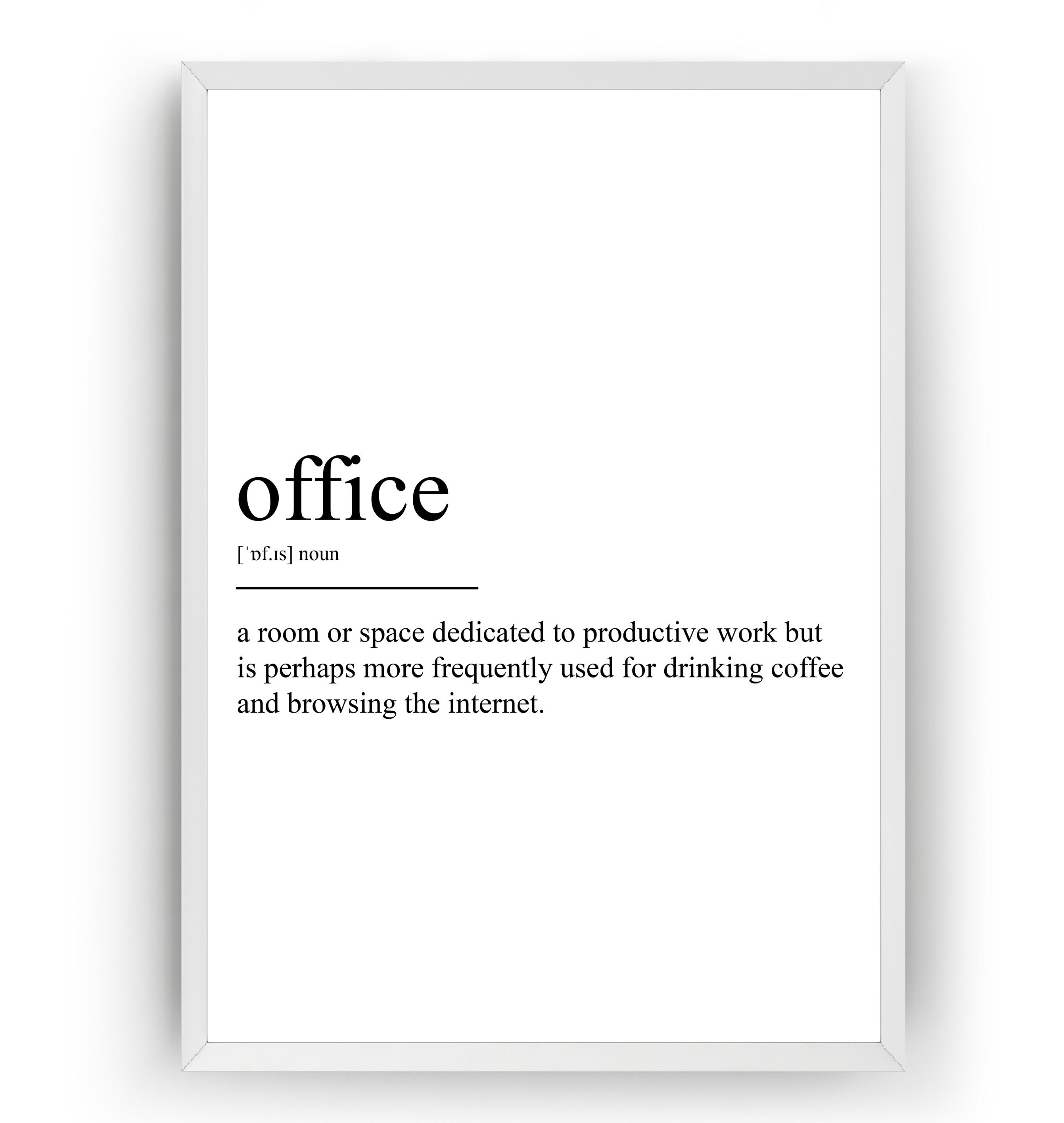 Office Definition Print | Etsy
