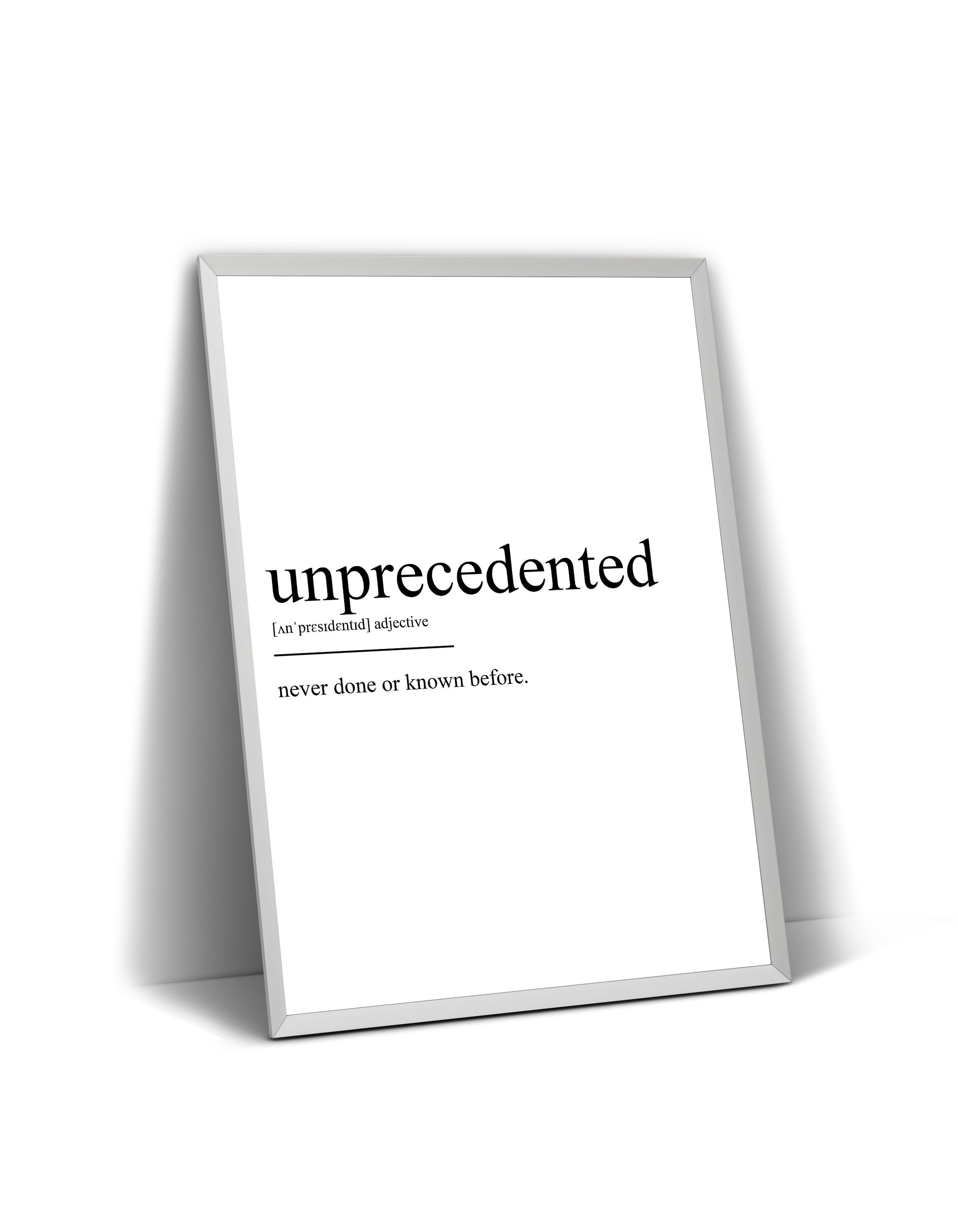 Unprecedented Definition Print - Etsy