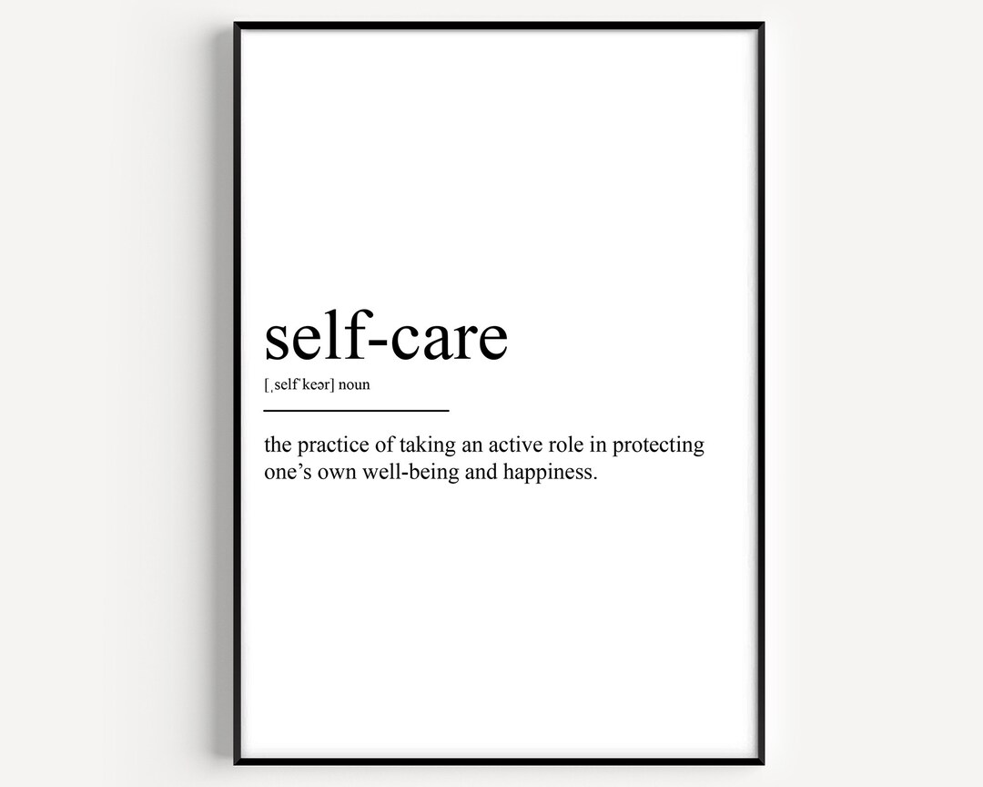 Self-care Definition Print - Etsy