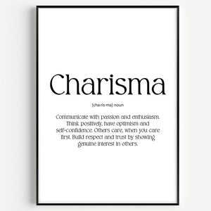 Charisma Definition Print - Etsy