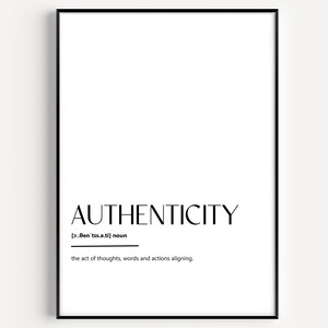 Authenticity Definition Print - Etsy