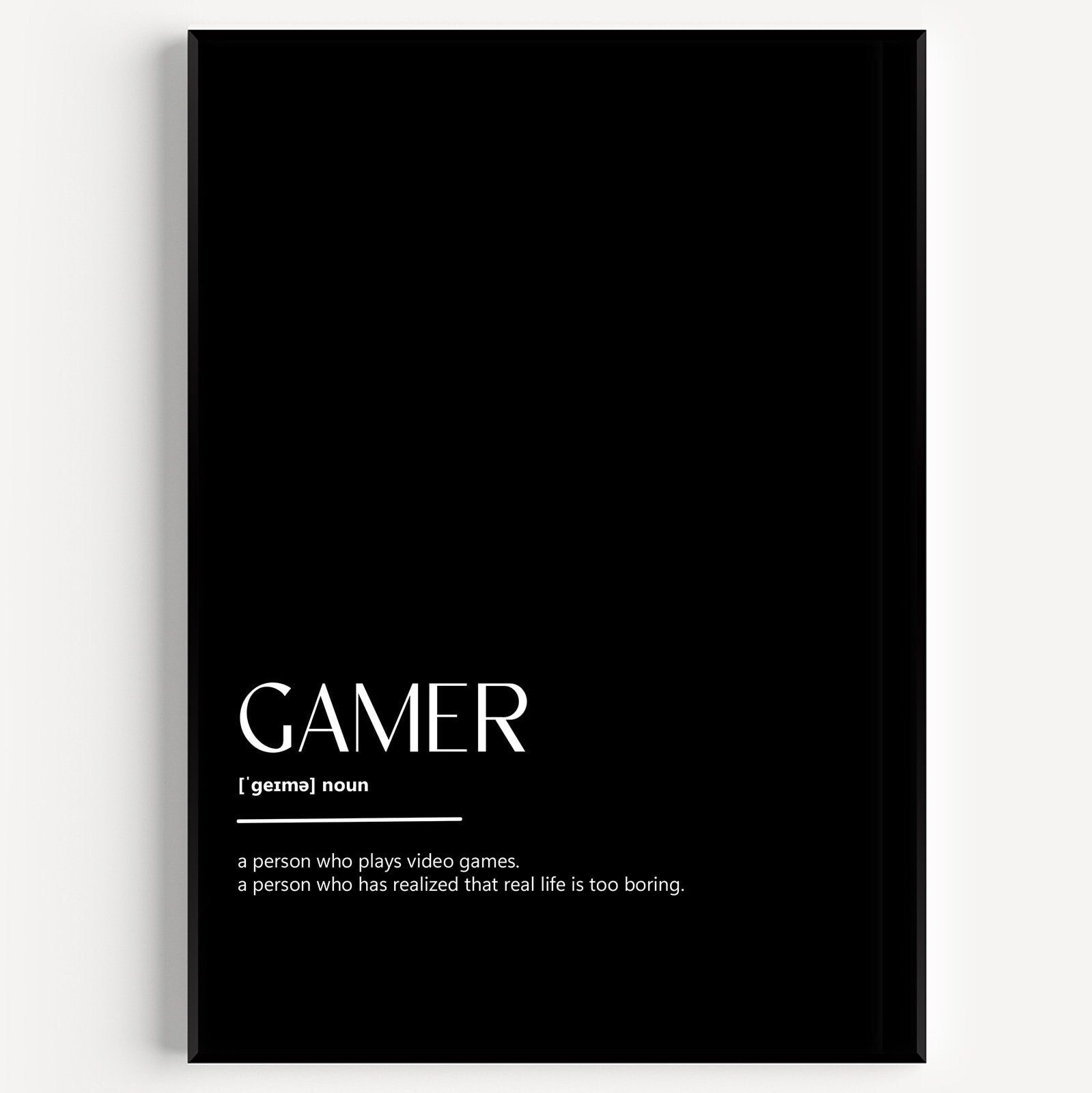 Gamer Definition Print - Etsy