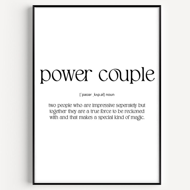 Power Couple Definition Print - Etsy