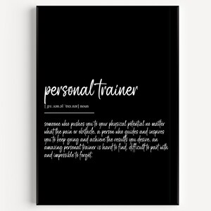 Personal Trainer Definition Print - Etsy