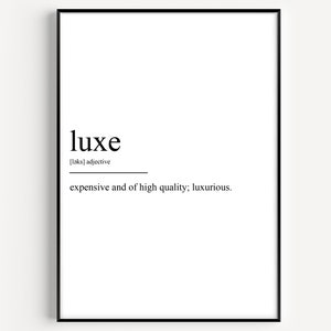 Luxe Definition Print - Etsy