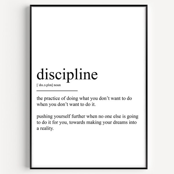 Discipline - Etsy