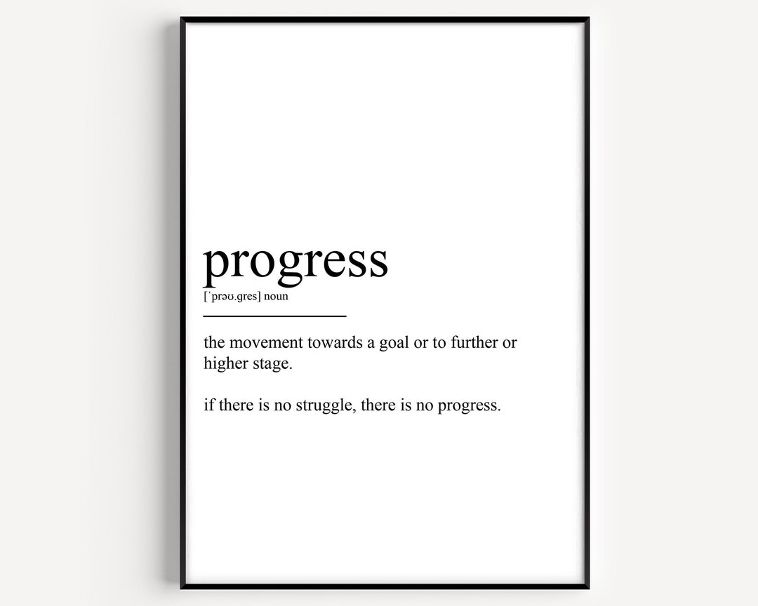 Progress Definition Print - Etsy