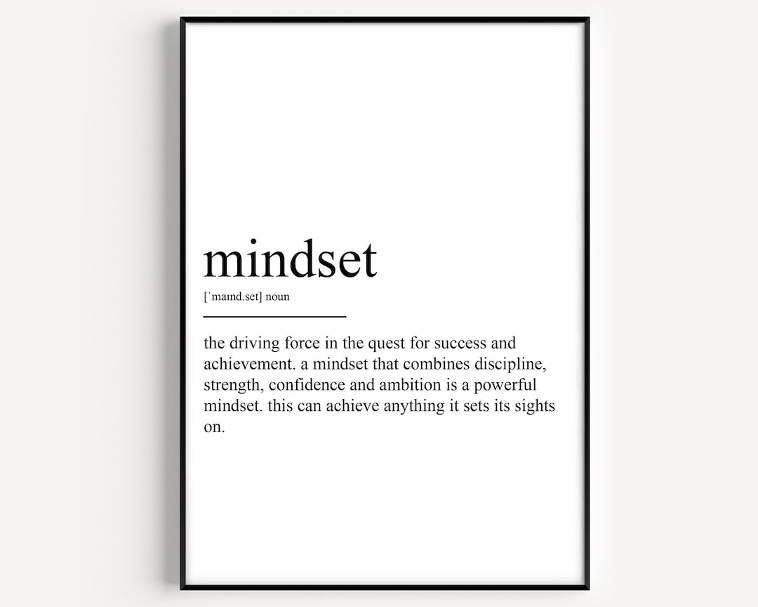 Mindset Definition Print - Etsy