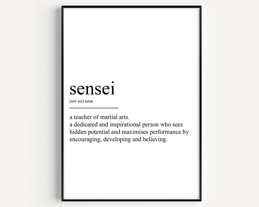 Sensei Definition Print - Etsy