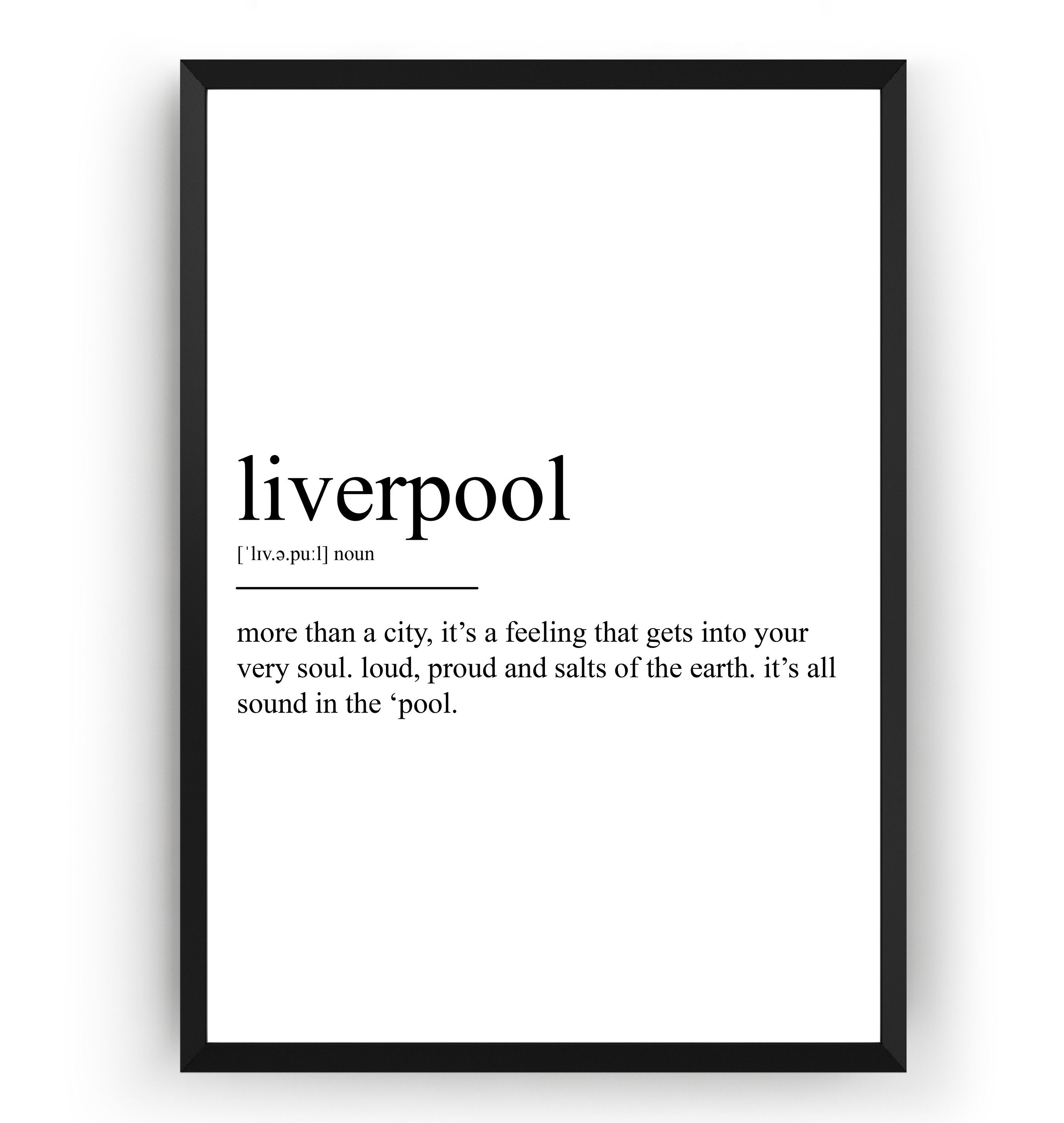 Liverpool Definition Print - Etsy
