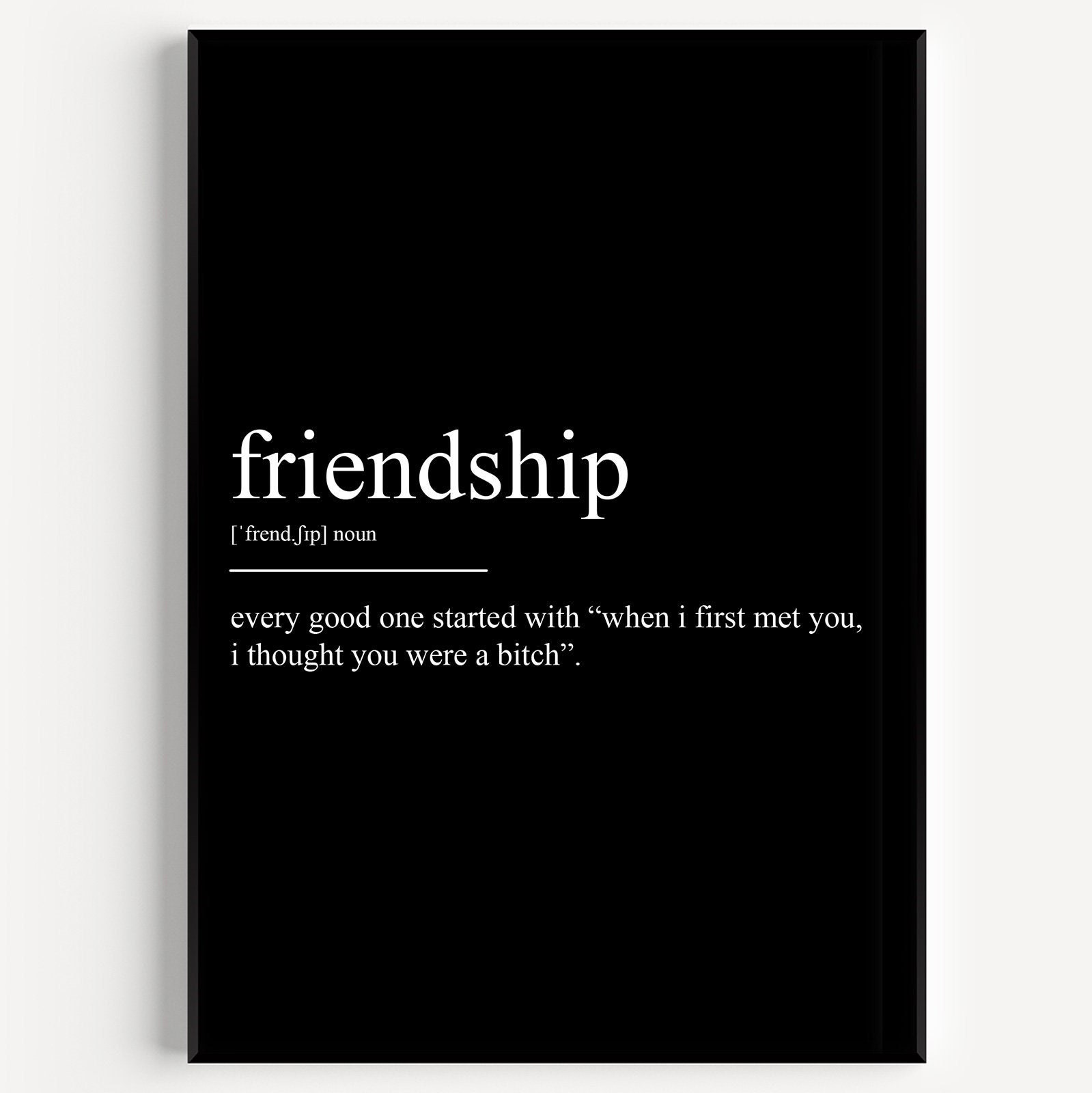 Friendship Definition Print - Etsy