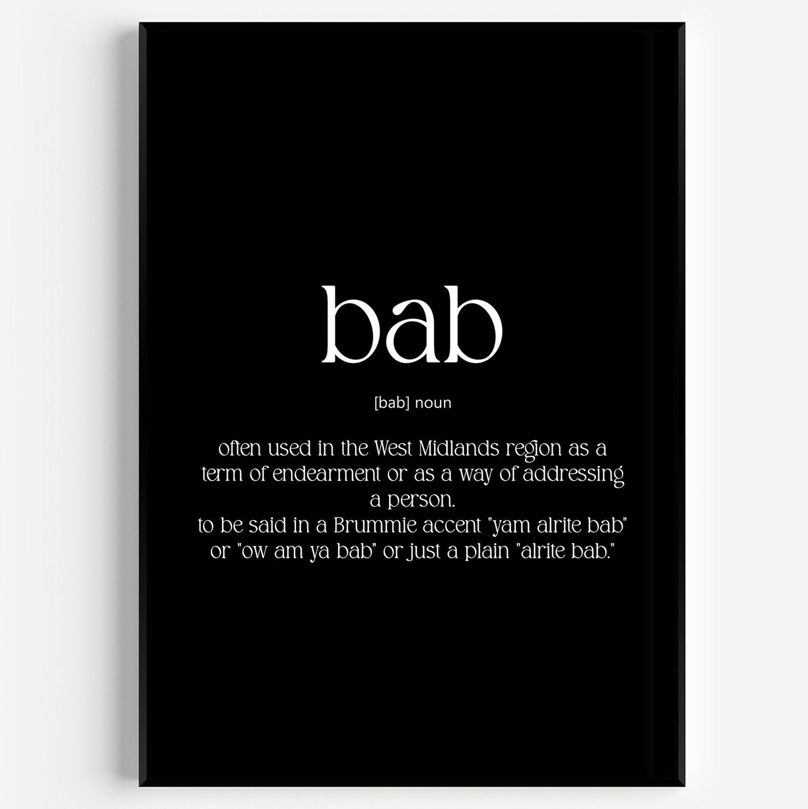 Bab Definition Print - Etsy UK