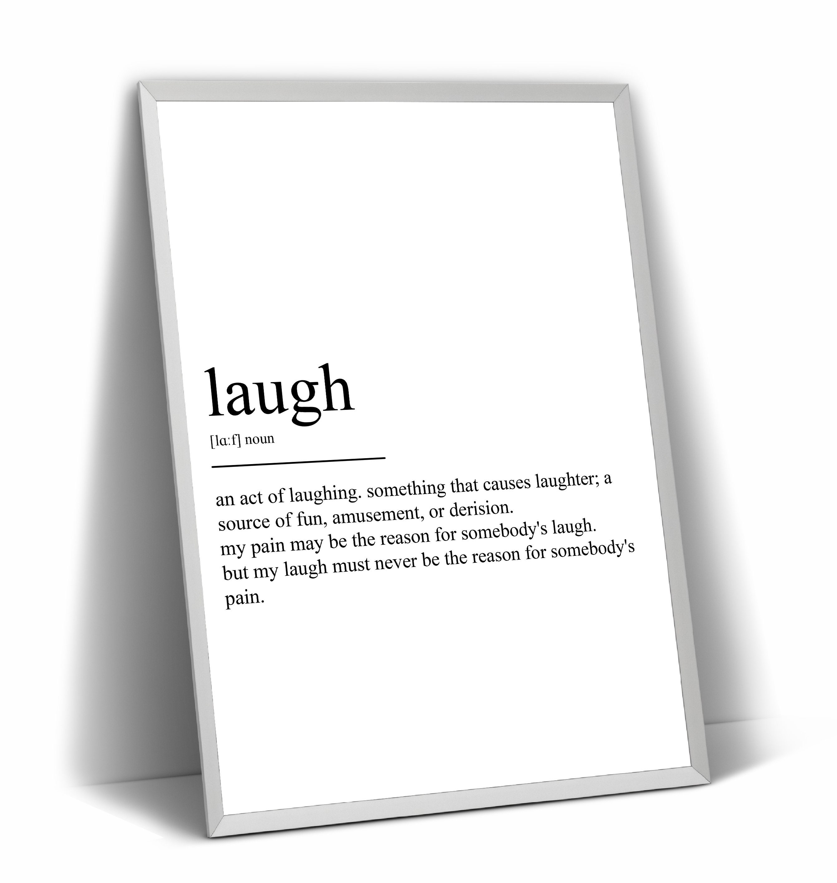 Laugh Definition Print - Etsy