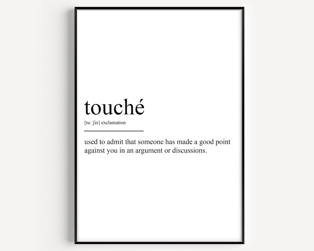 Touche Definition Print - Etsy