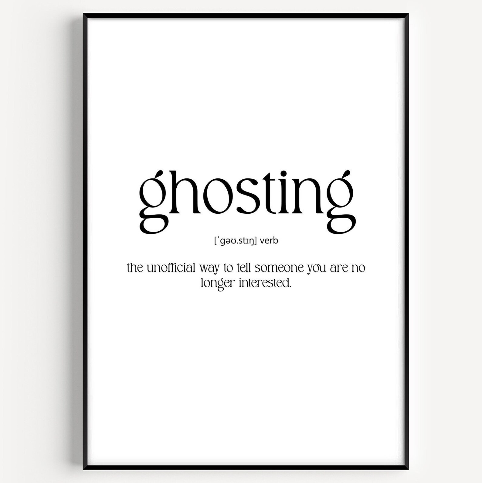 Ghosting Definition Print - Etsy