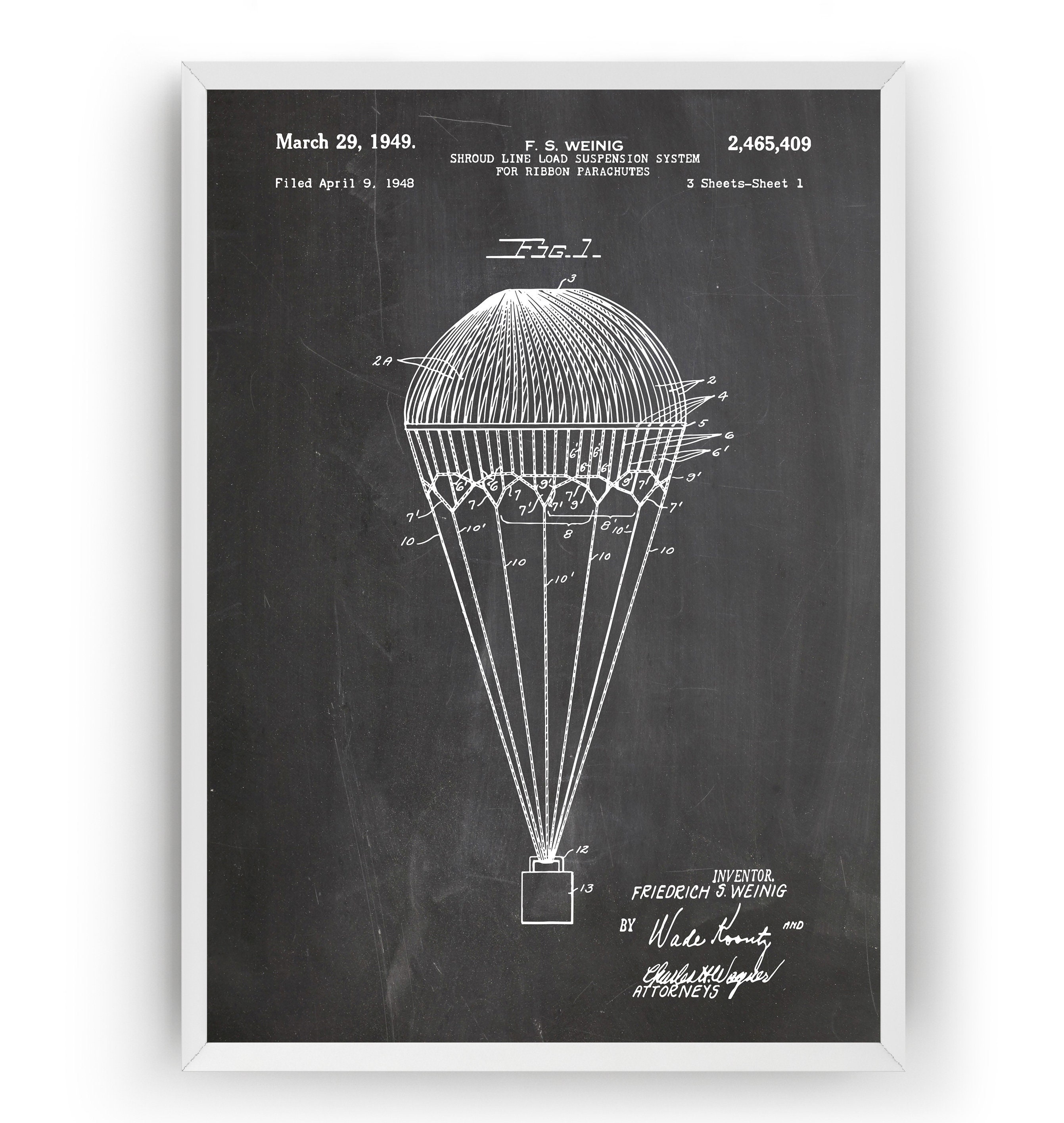 Shroud Line Load Suspension System for Ribbon Parachutes 1949 - Etsy