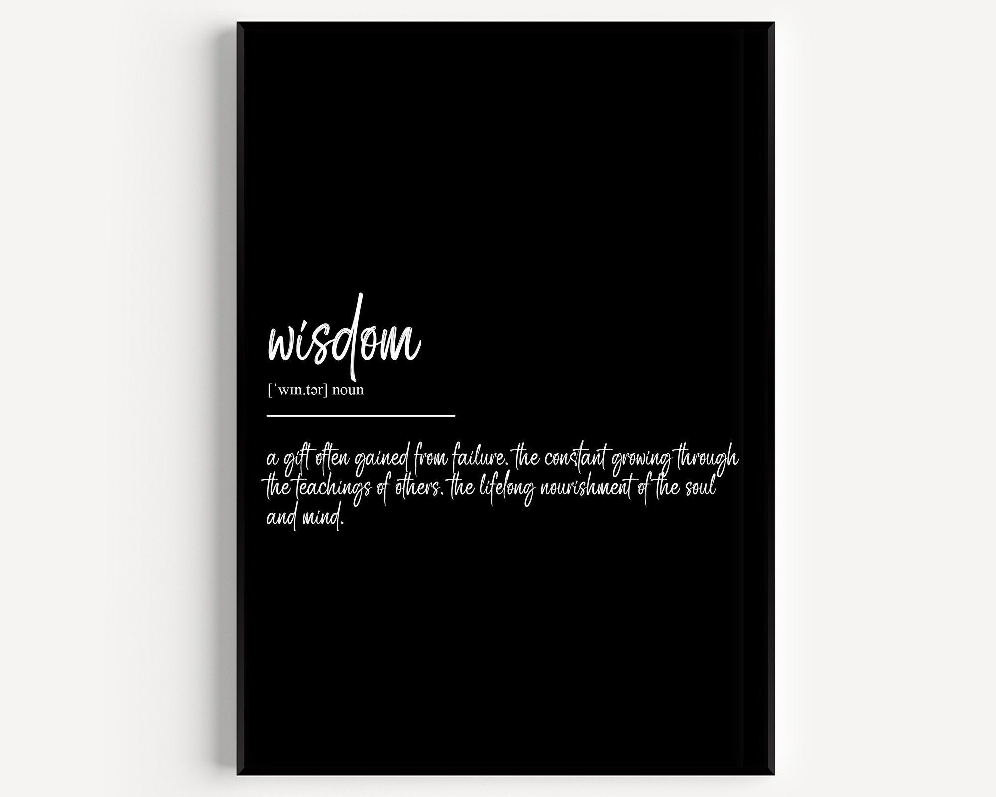Wisdom Definition Print - Etsy
