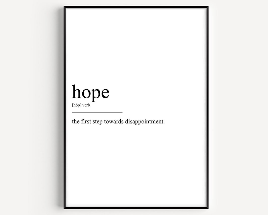 Hope Definition Print - Version 2 - Etsy