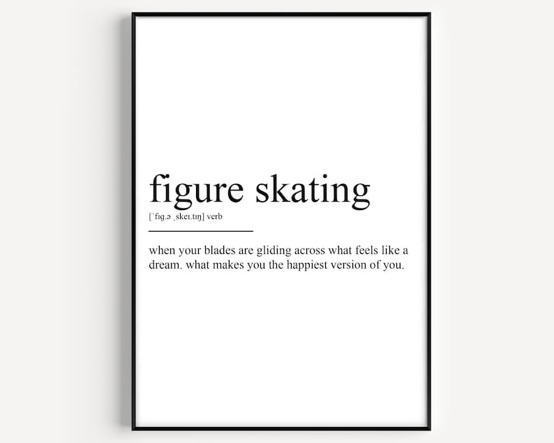 Figure Skating Definition Print - Etsy