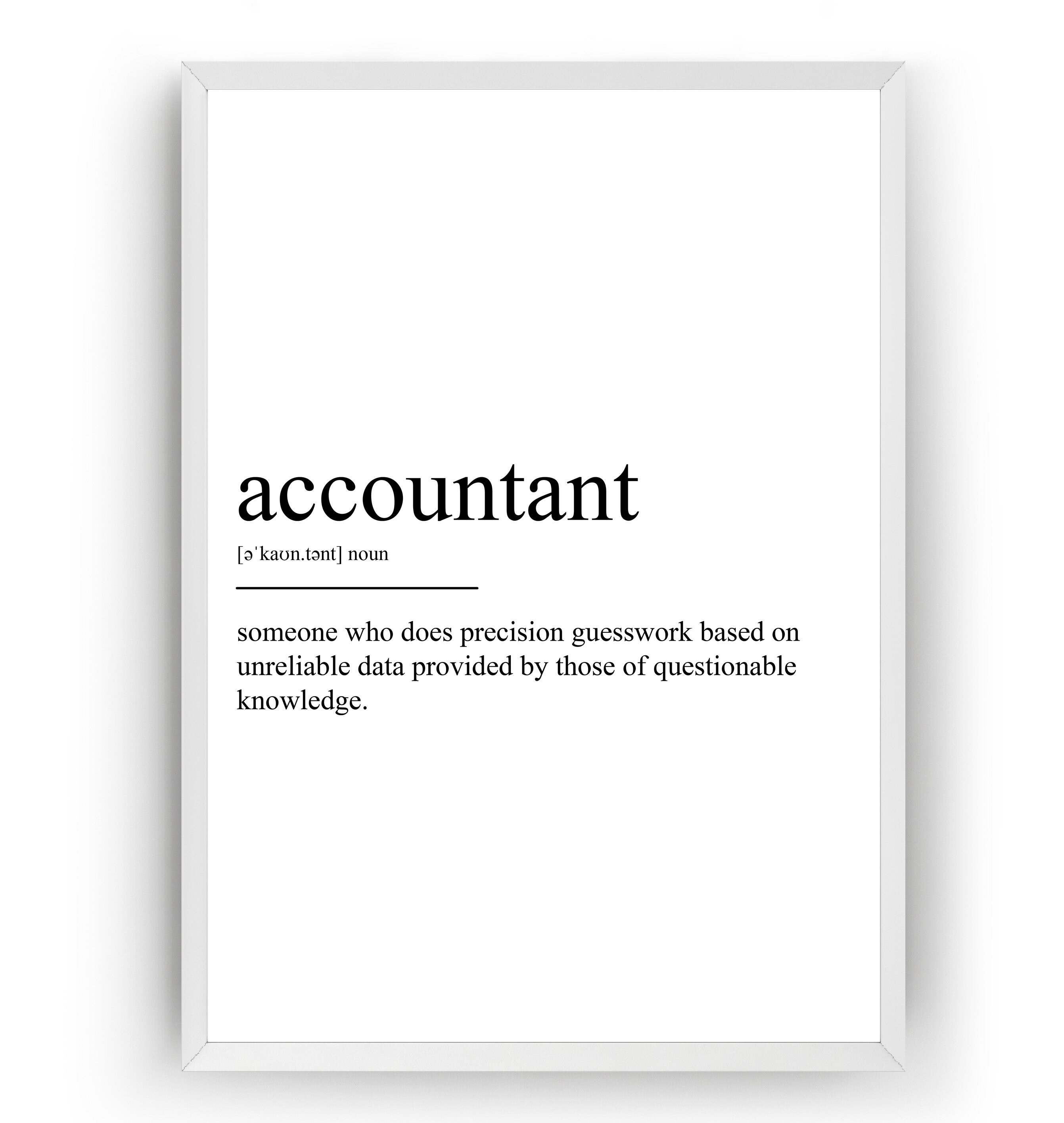 Accountant Definition Print - Etsy UK