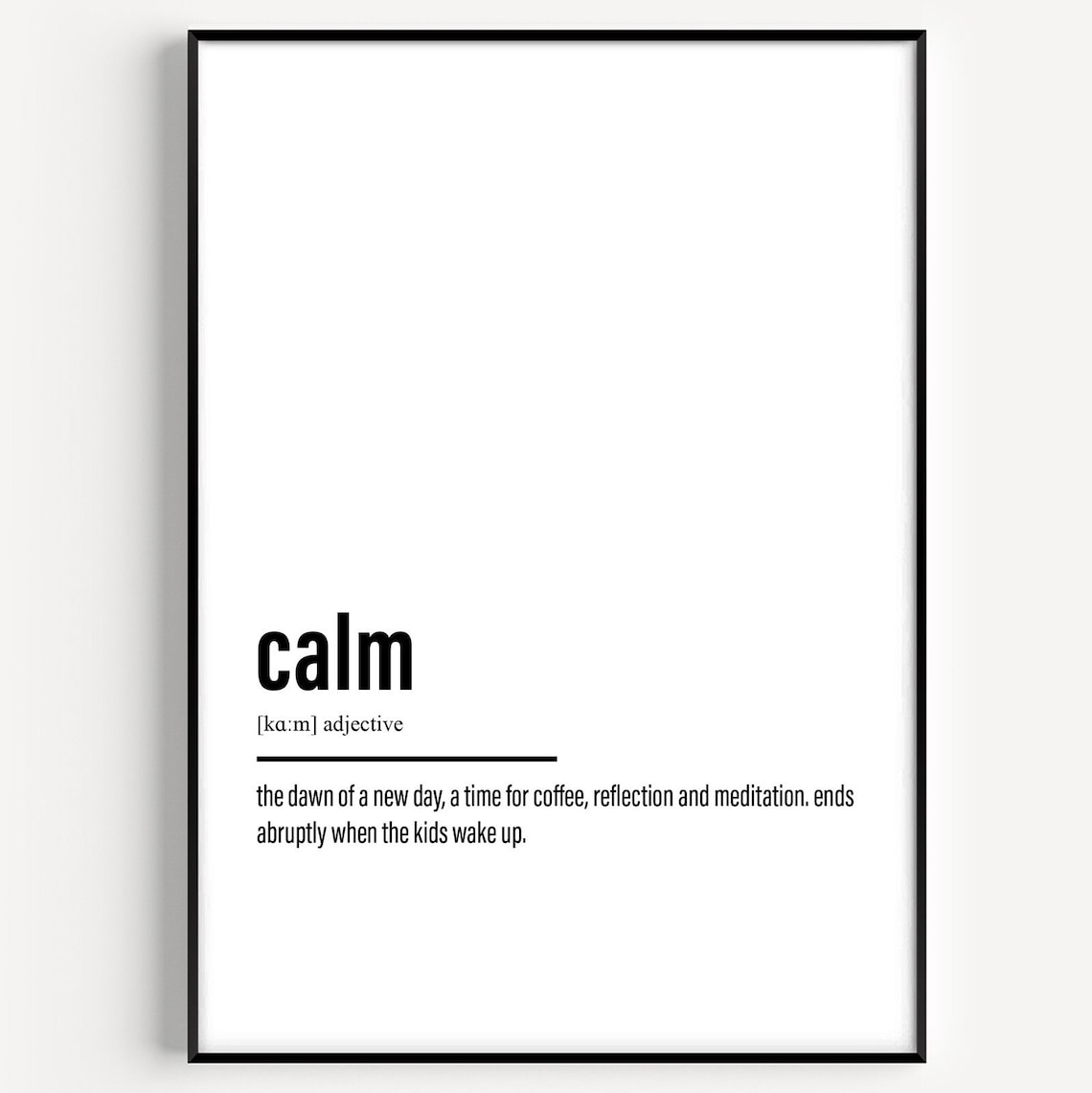 Calm Definition Print - Etsy